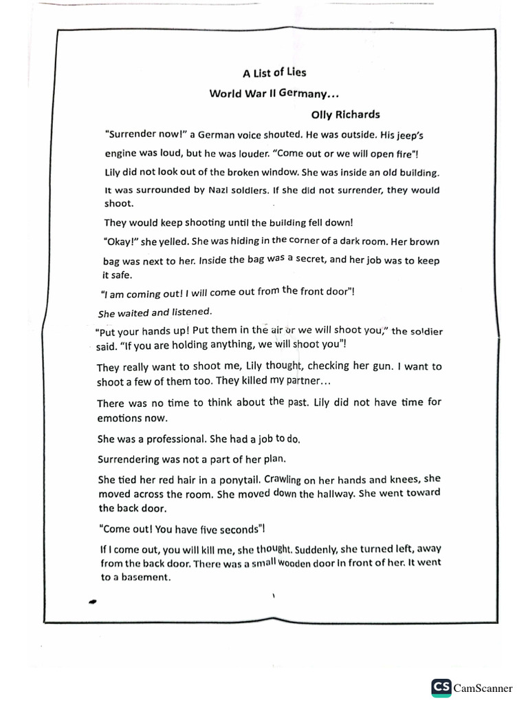 A List of Lies | PDF