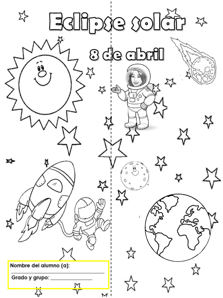 Lapbook Eclipse Solar 8 04 2024 | PDF | Eclipse | Luna