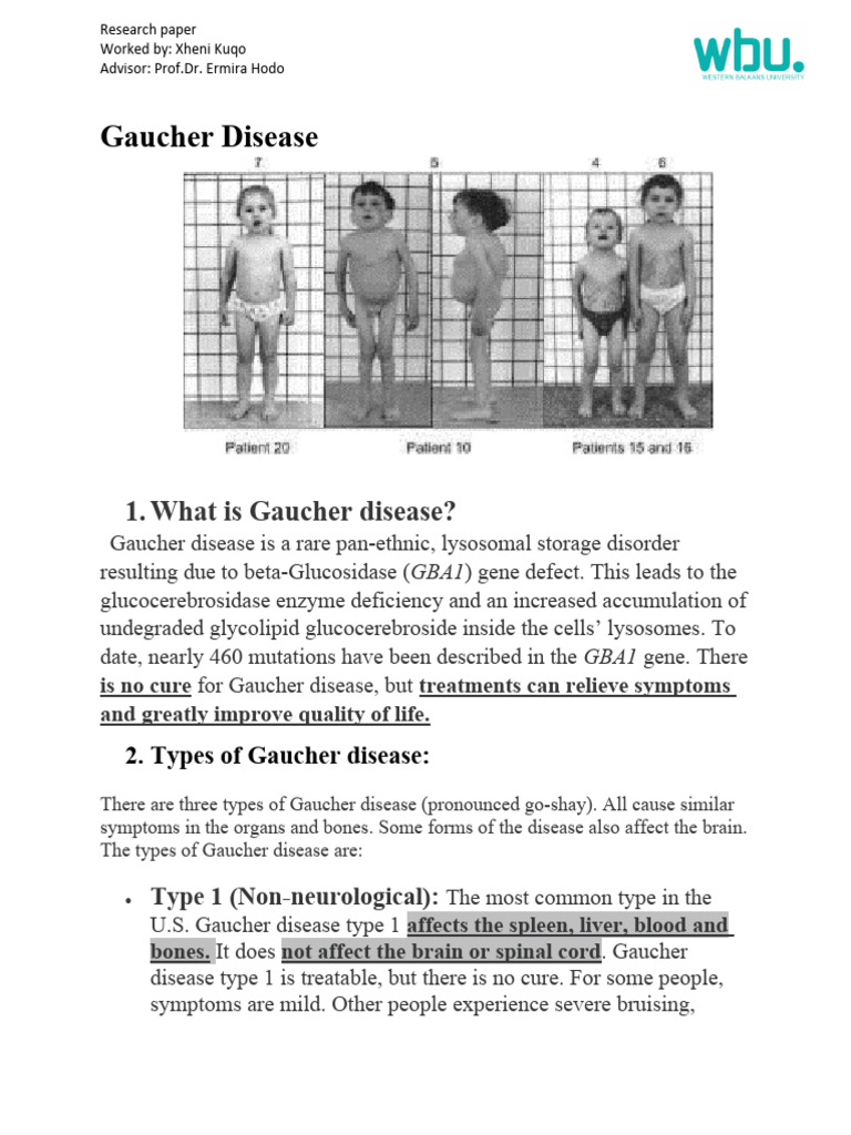 Understanding Gaucher Disease | PDF | Human Diseases And Disorders ...