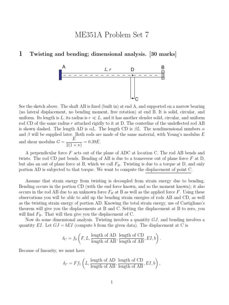 Probset7 Castigliano Springs | PDF | Bending | Mechanical Engineering