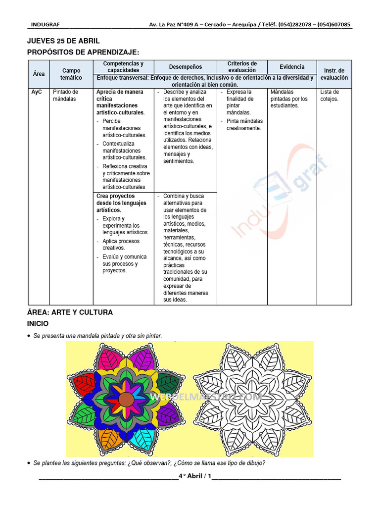 4° Grado - Arte y Cultura - Dia 25 de Abril | PDF | Meditación | Evaluación 4° Grado - Arte y Cultura - Dia 25 de Abril | PDF | Meditación | Evaluación