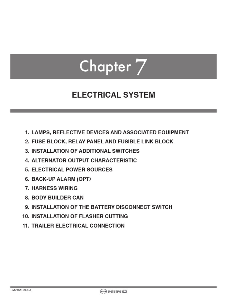Hino 2023 L SERIES BODY BUILDER 5.6.22 Chap07 | PDF | Fuse (Electrical) | Electrical Connector