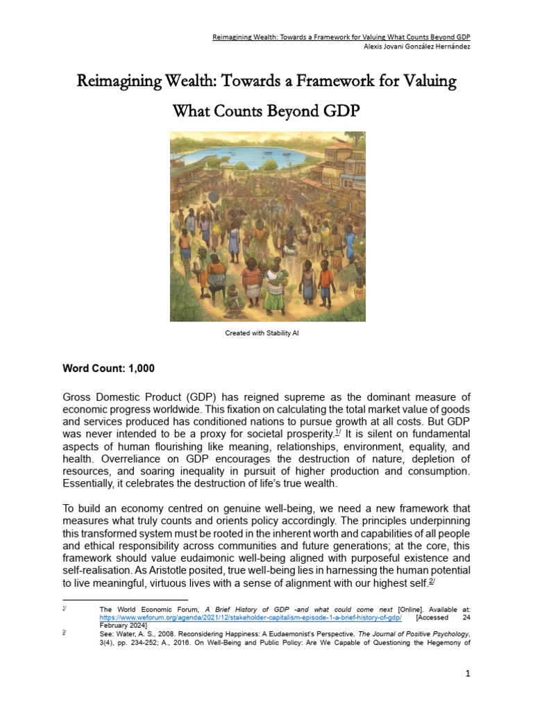Reimagining Wealth - Towards A Framework For Valuing What Counts Beyond ...