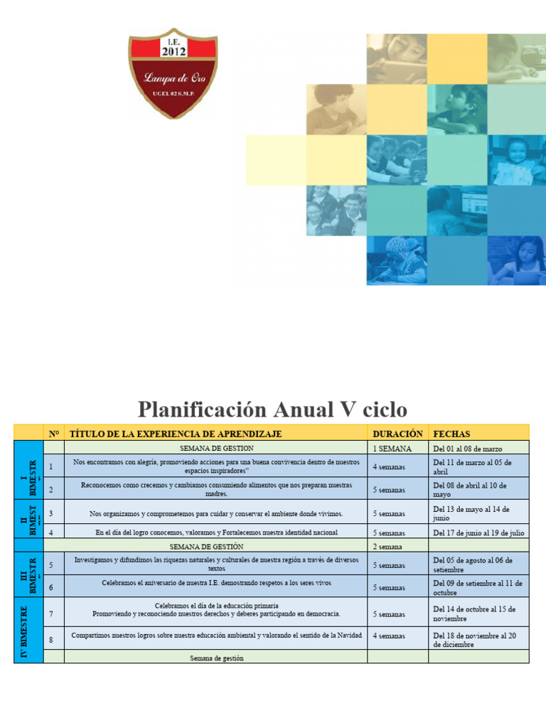 Planificacion Anual 2023 Primaria Pdf 6053