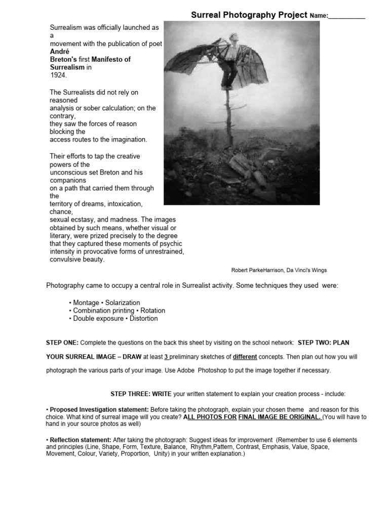 Surreal Photography Project | PDF | Surrealism | Image