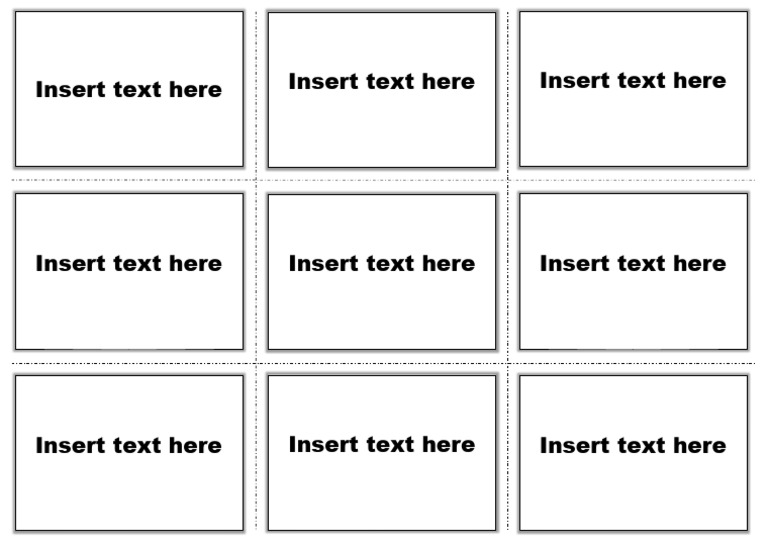 3x3 Vocabulary Flash Card Template | PDF