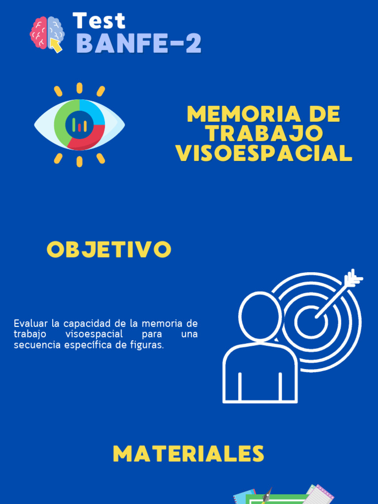Memoria de Trabajo Visoespacial - Banfe 2 | PDF
