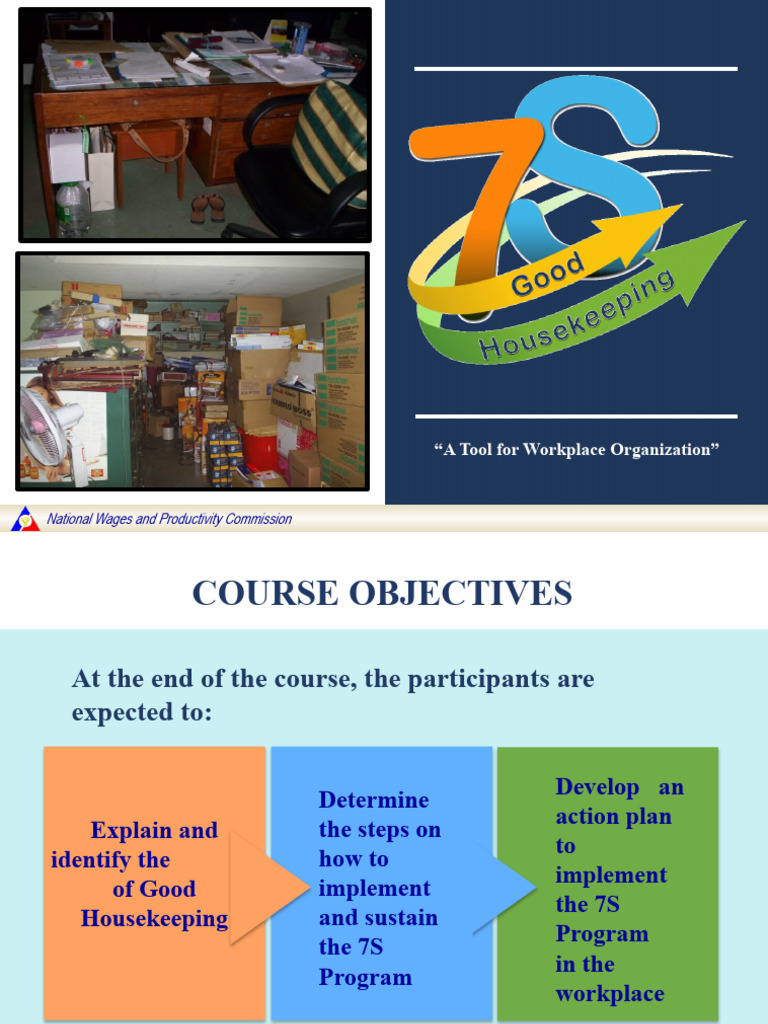 7S Workplace Organization Guide | PDF | Disciplines | Housekeeping