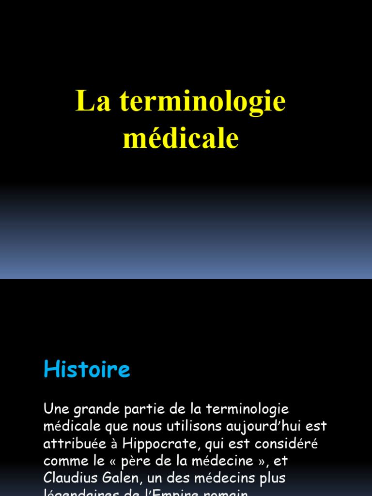 Terminologie Médicale : Vocabulaire et Histoire | PDF | Oreille | Myopie