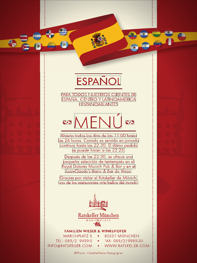 Menú Restaurante Rattskelelr en Español | PDF