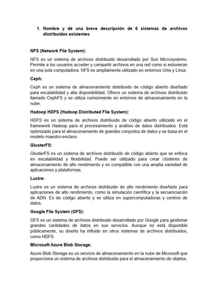 Sistemas de Archivos Distribuidos | Descargar gratis PDF ...