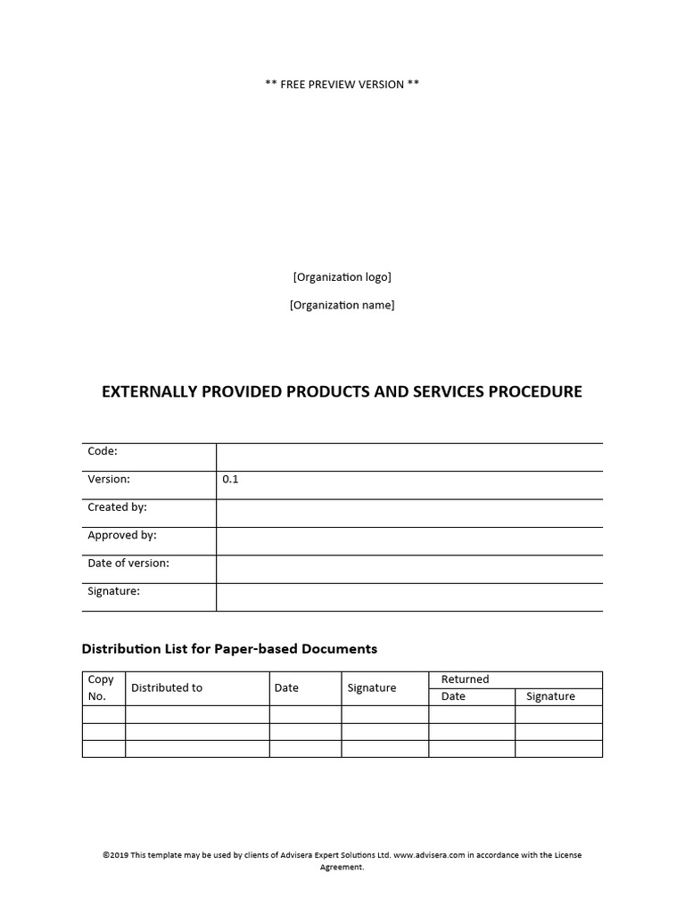 Externally Provided Services Procedure | PDF | Laboratories | Computing