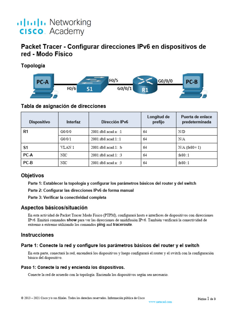 Laboratorio 12.9.2 | PDF | Yo Pv6 | Enrutador (Computación)
