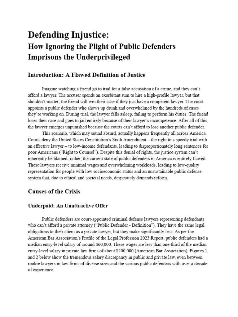 Persuasive Essay - Public Defenders 3 | PDF | American Bar Association ...