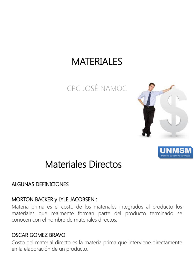 02 - Materiales Directos - Titulación | PDF | Costo | Contabilidad