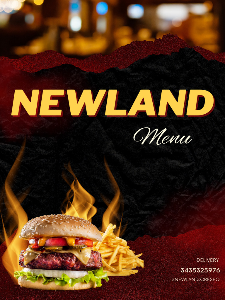 Black and Red Modern Fast Food Menu | PDF | Pizza | Hamburguesas