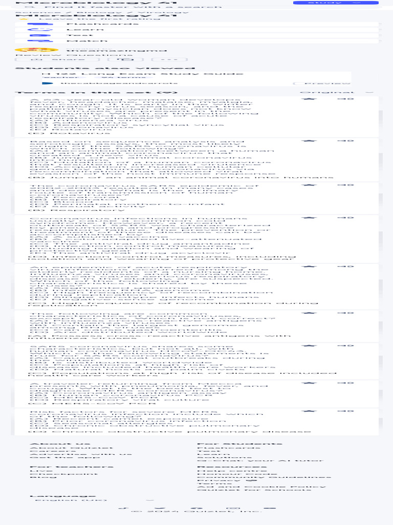 Microbiology 41 Flashcards Quizlet Download Free Pdf Virus Influenza