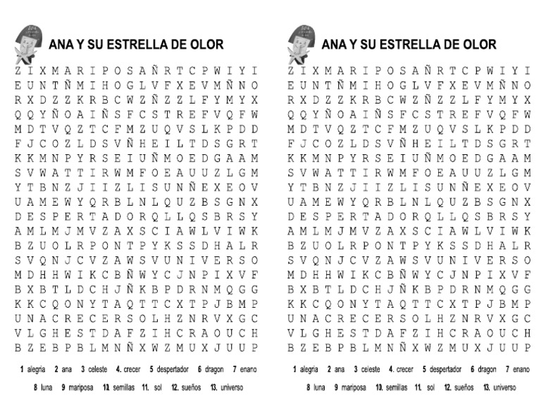 Sopa de Letras Ana | PDF
