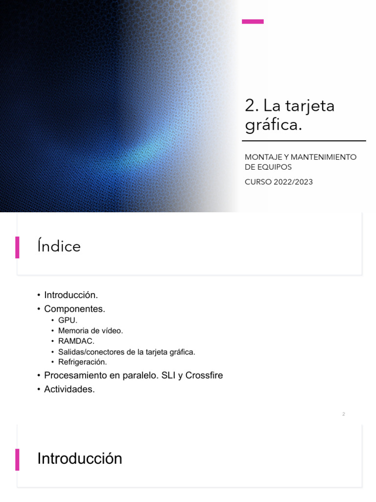 Funciones y componentes de la tarjeta gráfica | PDF | Hardware de la ...