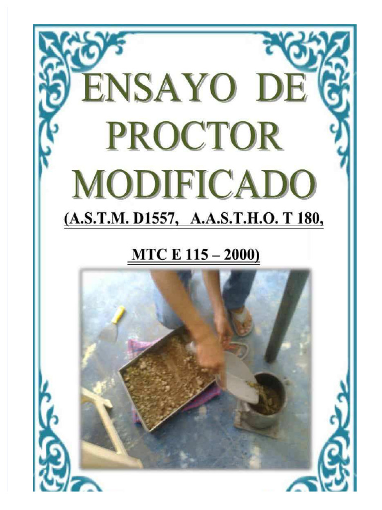 PDF Ensayo Proctor Modificado Compress | PDF | Densidad
