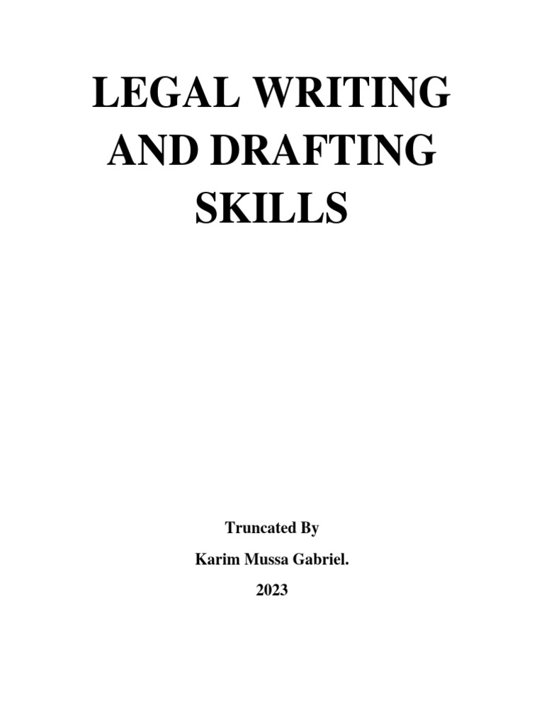 Legal Writing and Drafting Essentials | PDF | Affidavit | Notary Public