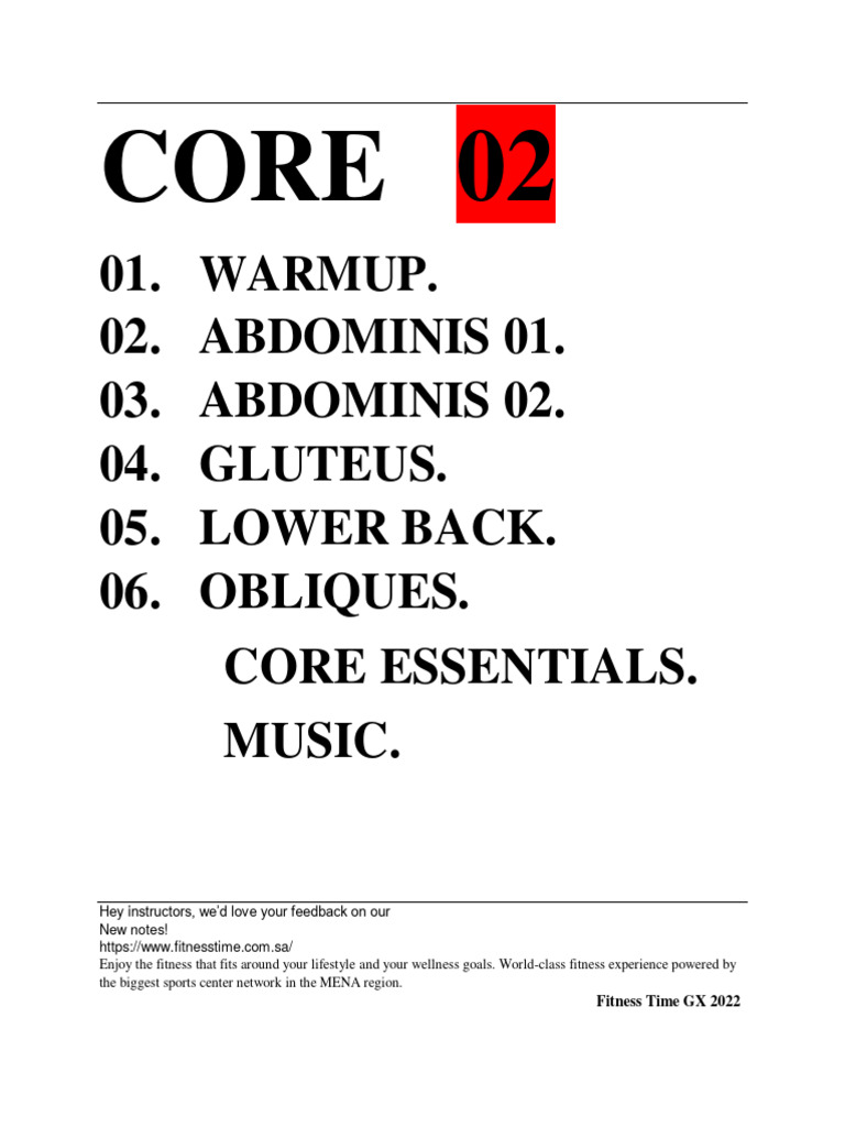 FT Core 02 | PDF | Physical Fitness | Physical Exercise