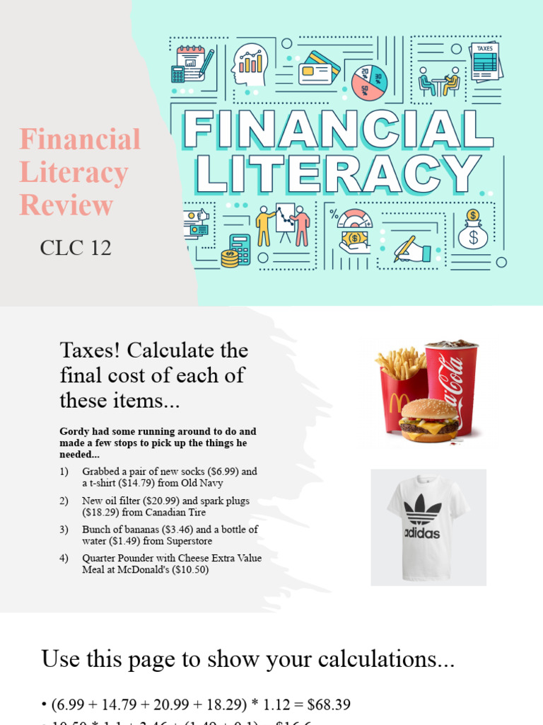 Financial Literacy: Cost Calculations Guide | PDF | Money | Economies