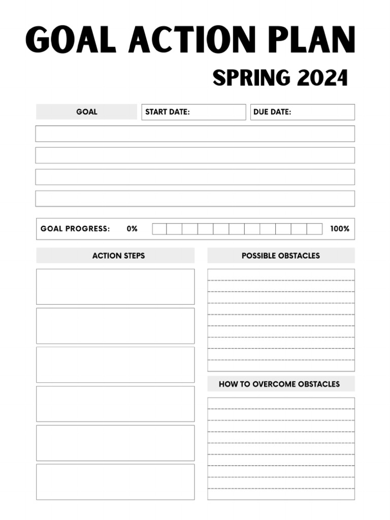 Goal Action Plan Hs | PDF