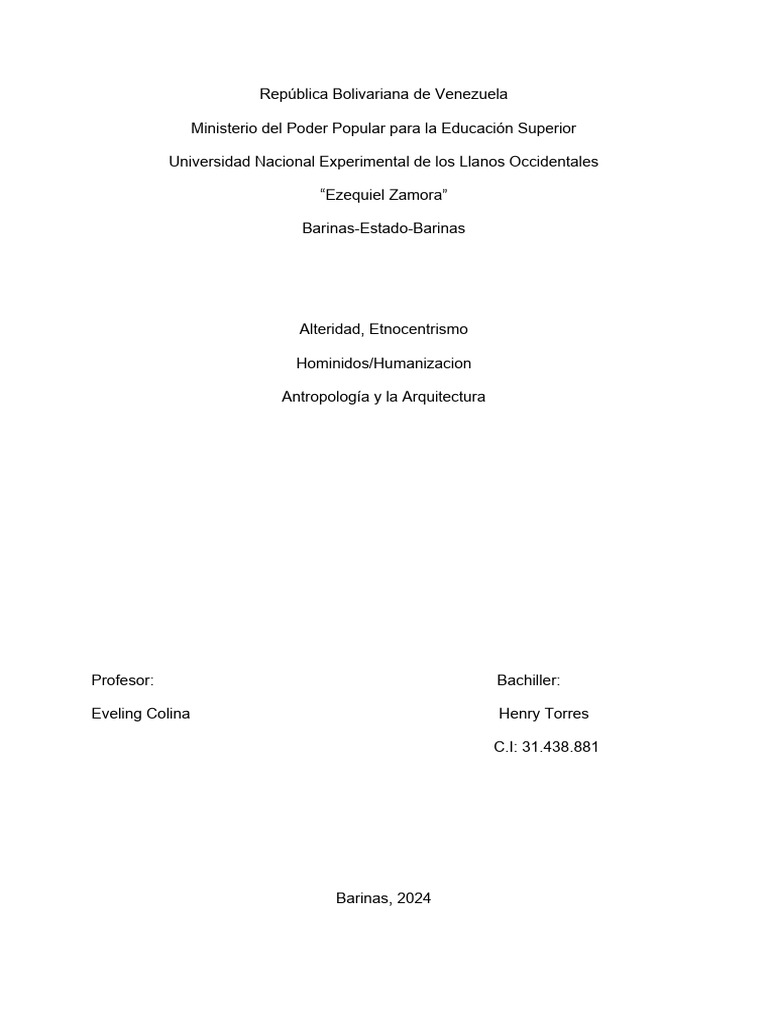 Anntropologia y Arquitectura | PDF | Hominidae | Humano