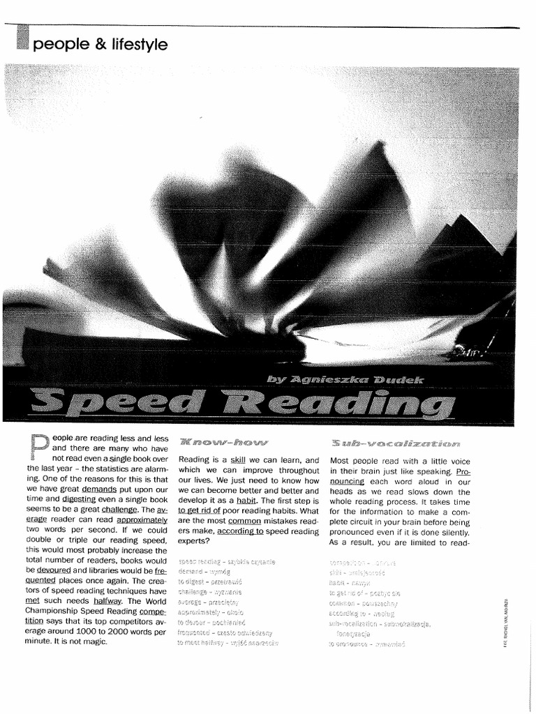 Speed Reading | PDF