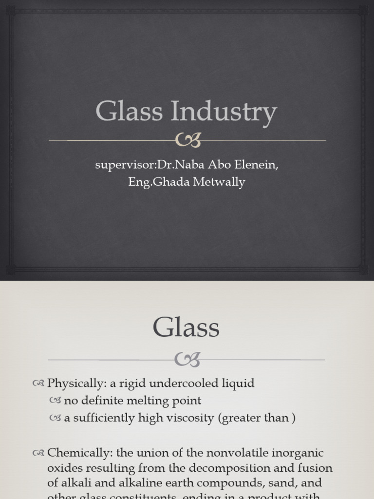 Characteristics and Manufacturing of Glass | PDF | Glasses | Silicon ...