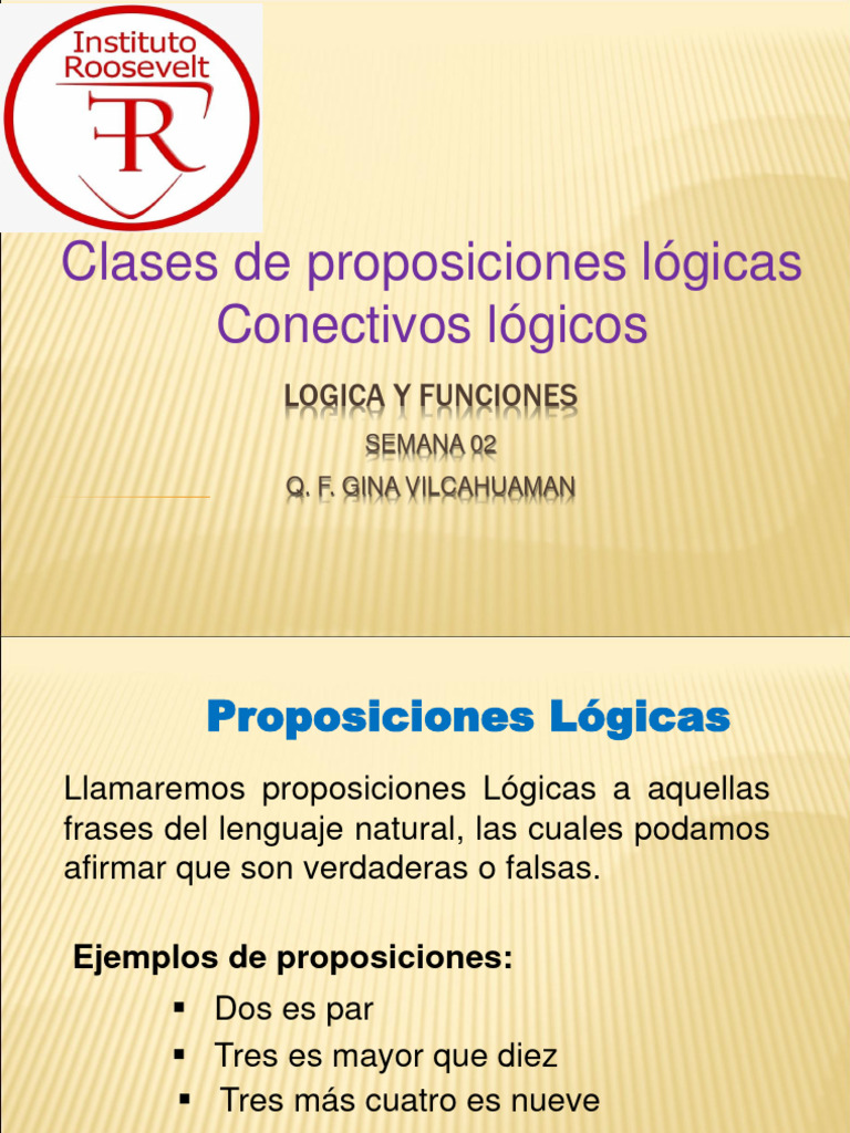 2.conectivos Logicos | PDF | Proposición | Matemáticas