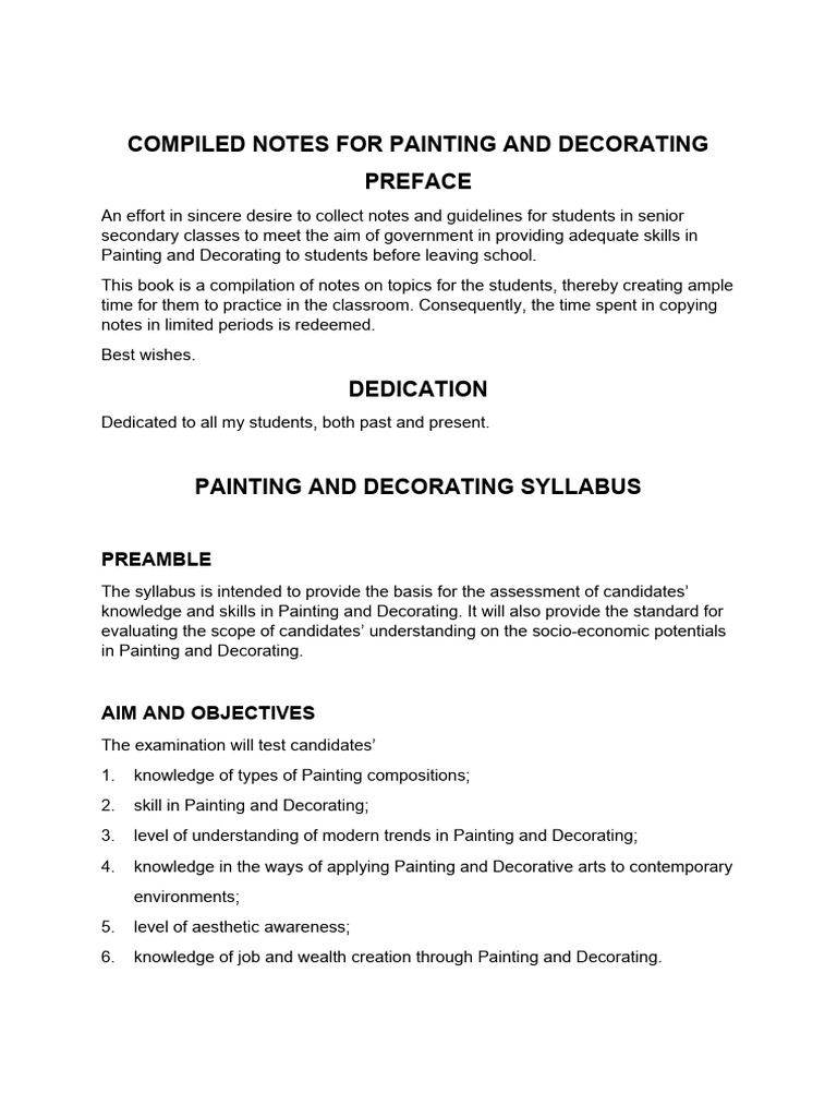 Painting and Decorating Notes Compilation | PDF | Perspective ...