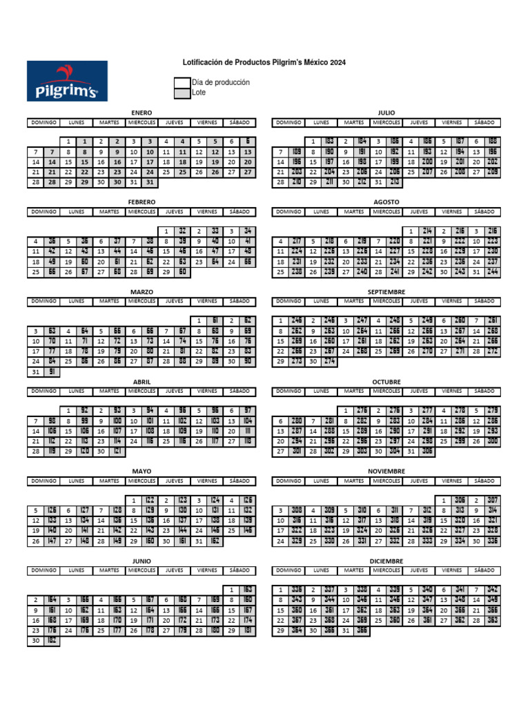 Calendario Juliano 2024 para Imprimir | PDF