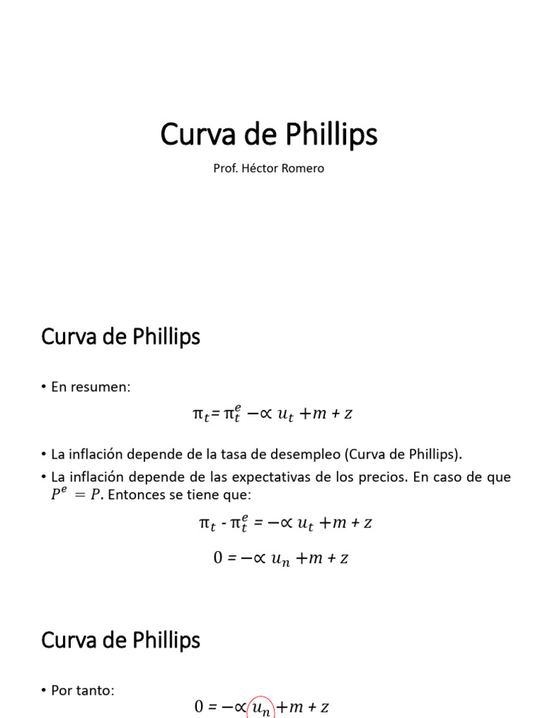 Curva de Phillips2 | PDF | Curva de Phillips | Inflación
