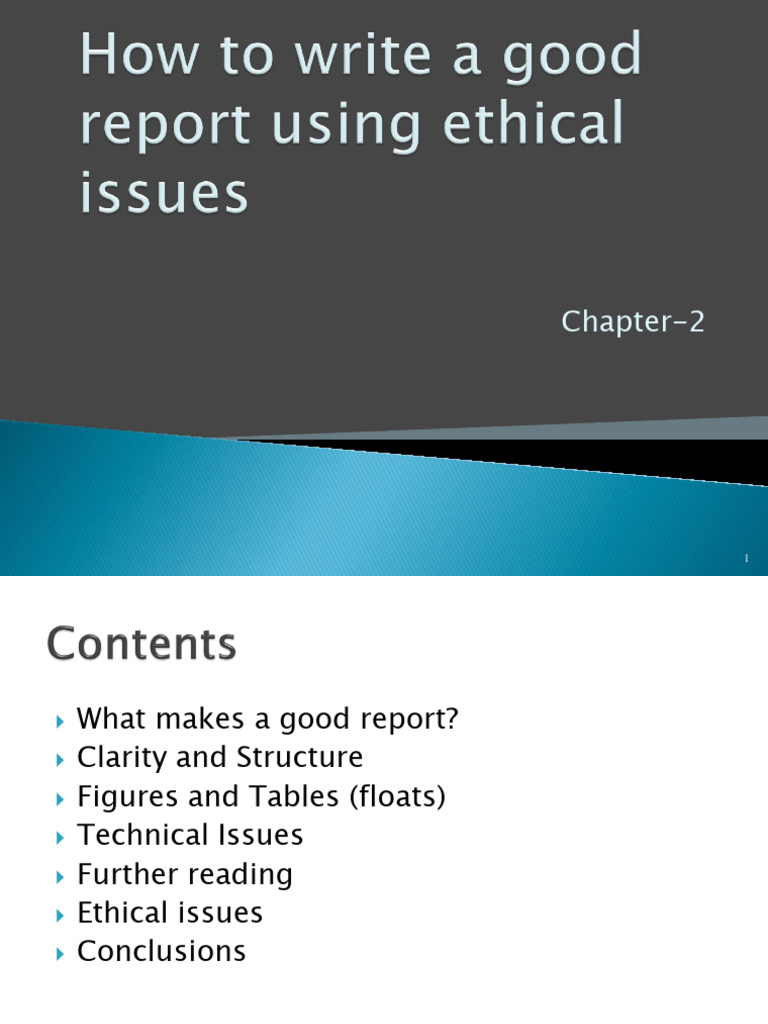 Ch-2-How to Write a Good Report Using Ethical Issues | PDF | Privacy ...