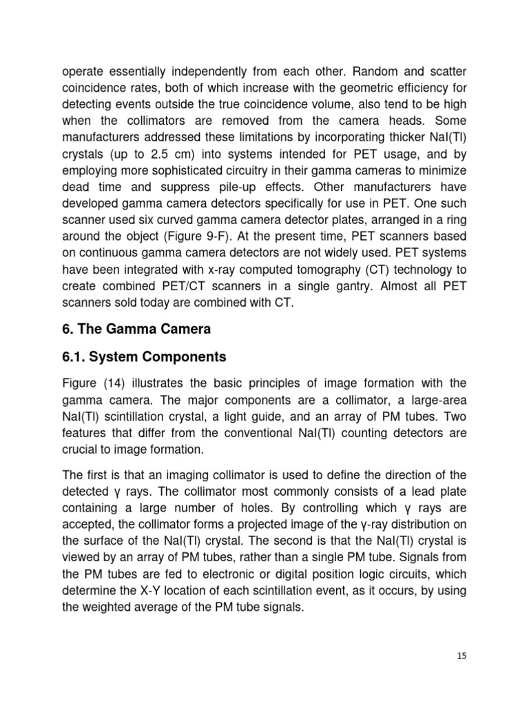 Gamma Camera Components and Functionality | PDF | Nuclear Medicine ...