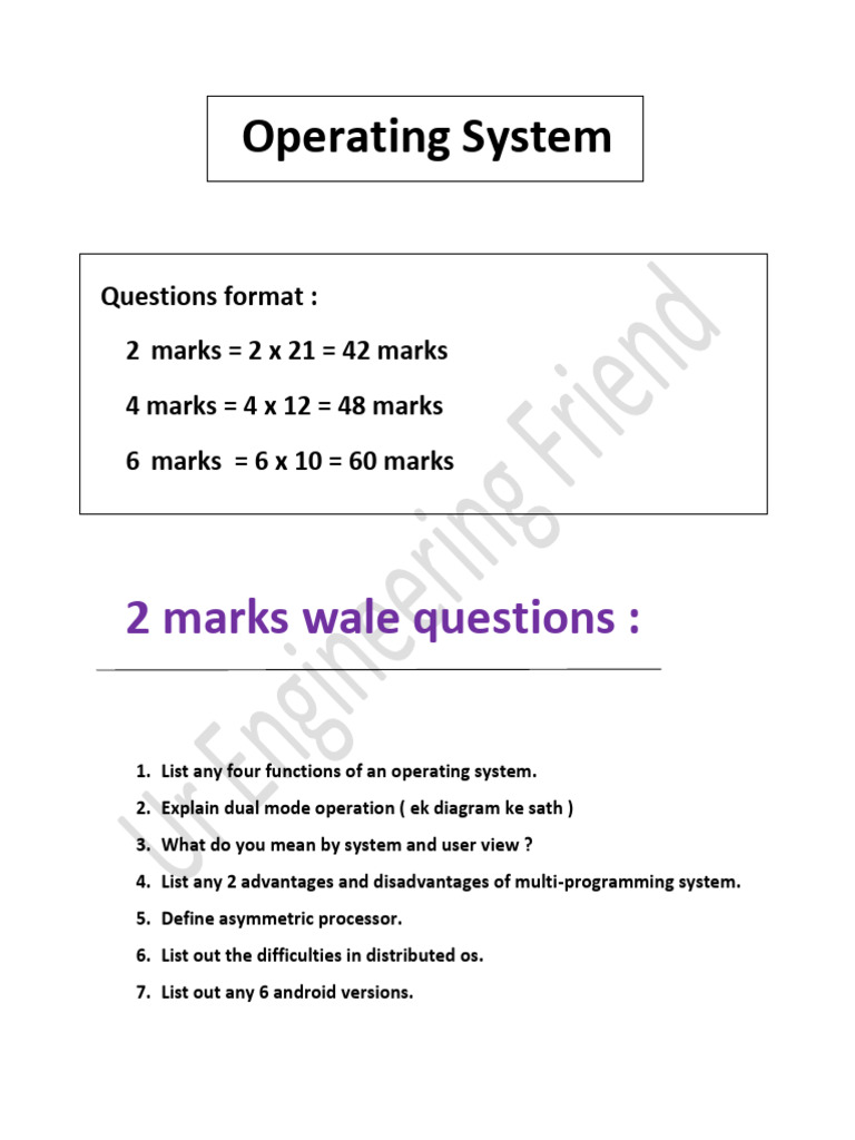 Operating System 150 Marks | PDF | Operating System | Scheduling (Computing)