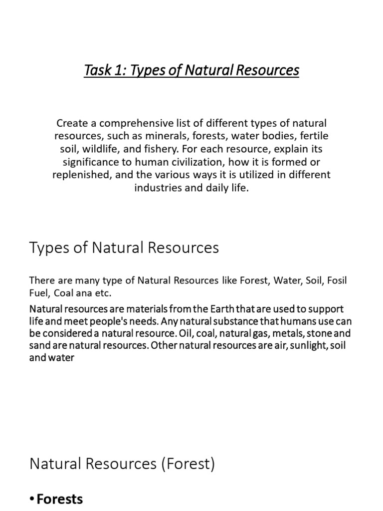 Types of Natural Resources | PDF | Soil | Fossil Fuels