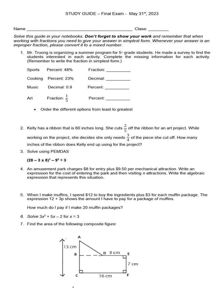 STUDY GUIDE-Final Exam | PDF