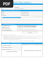 Formularz Reklamacyjny | PDF