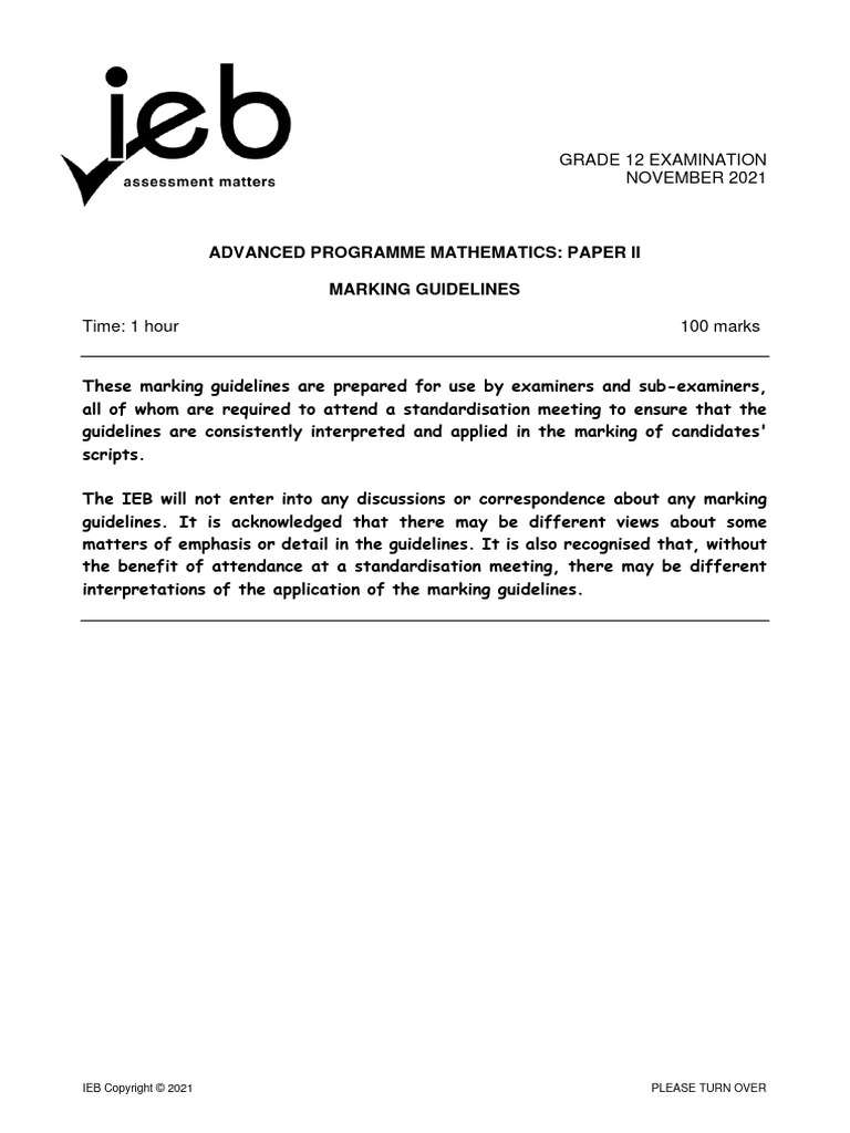 AP Maths P2 Memo 2021 | PDF | Combinatorics | Graph Theory