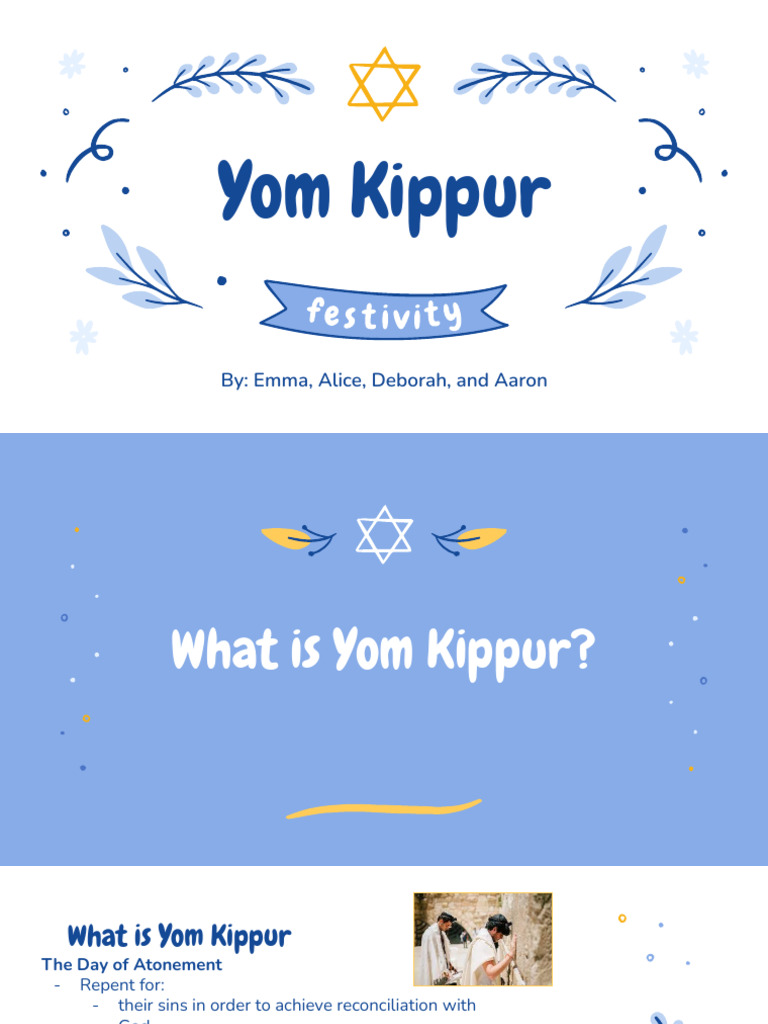 Yom Kippur Religion Research Slides | PDF | Yom Kippur | Rosh Hashanah