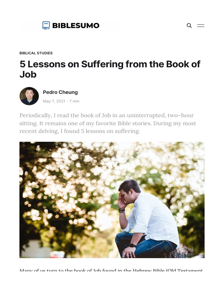 5 Lessons on Suffering from Job | PDF | Book Of Job | God