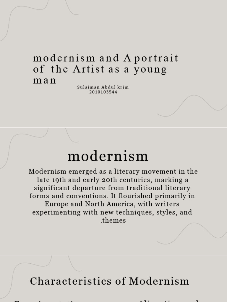 Modernist Literature A Portrait | PDF | Modernism | James Joyce