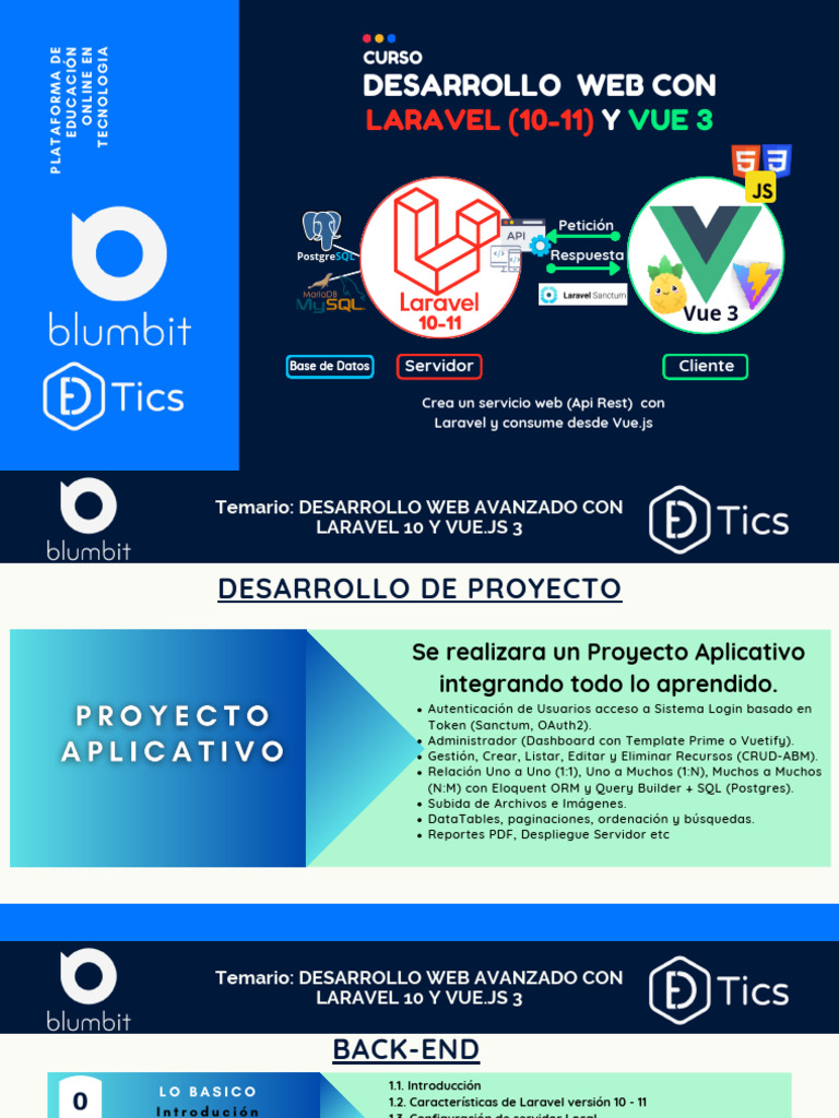 Temario Laravel 10 y Vuejs 3 v15 | PDF | Ingeniería de Sistemas ...