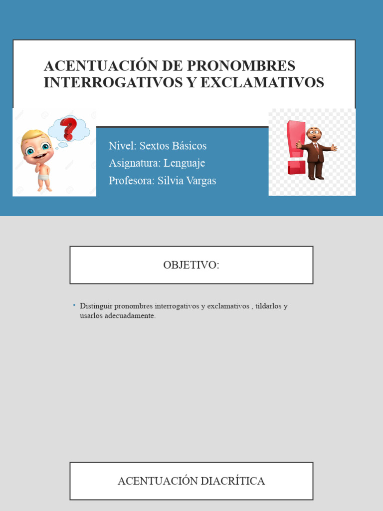 Clase Pronombres Interrogativos y Exclamativos | PDF | Palabra ...