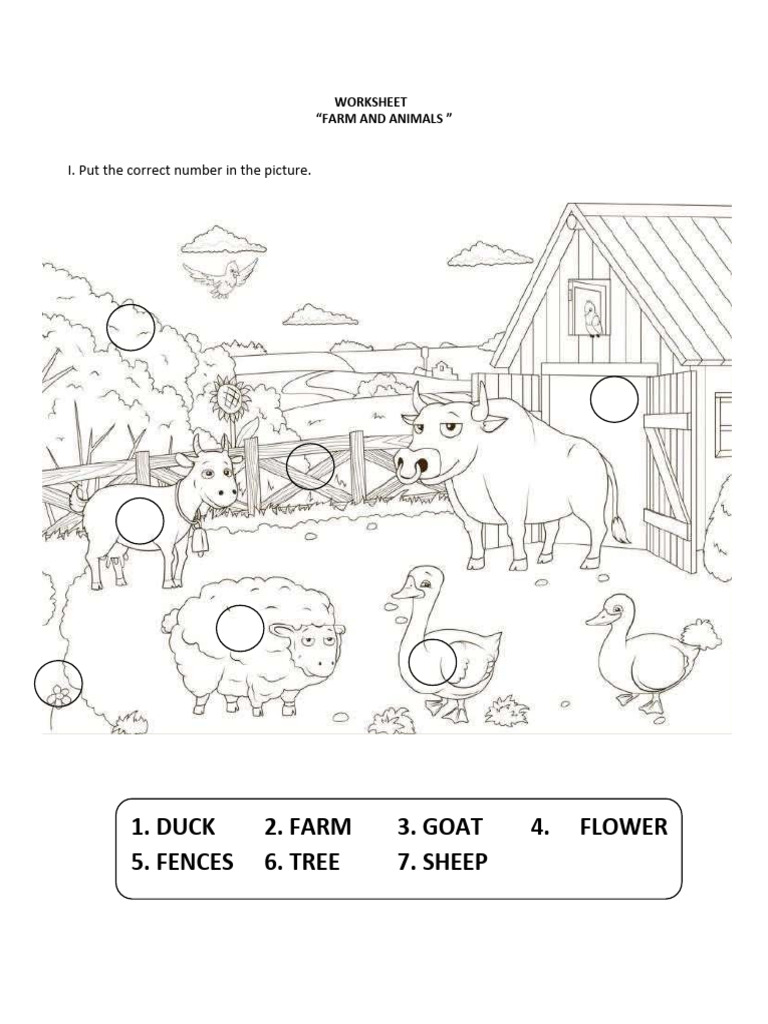 1B Clase 8 Que ves en la granja 01-10 worksheet | PDF