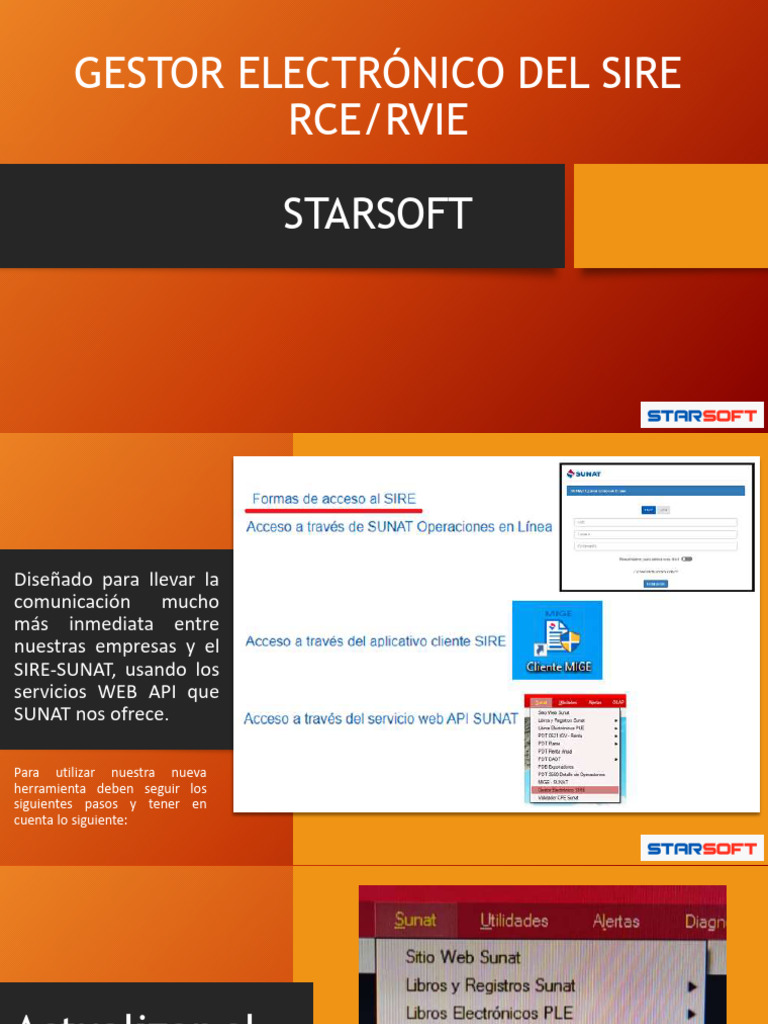Guía de Uso Del Nuevo Gestor Electrónico Del Sire Rce-Rvie Starsoft | PDF | Software de la ...