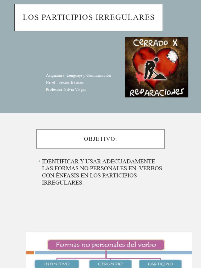 Los Participios Irregulares 3 | PDF